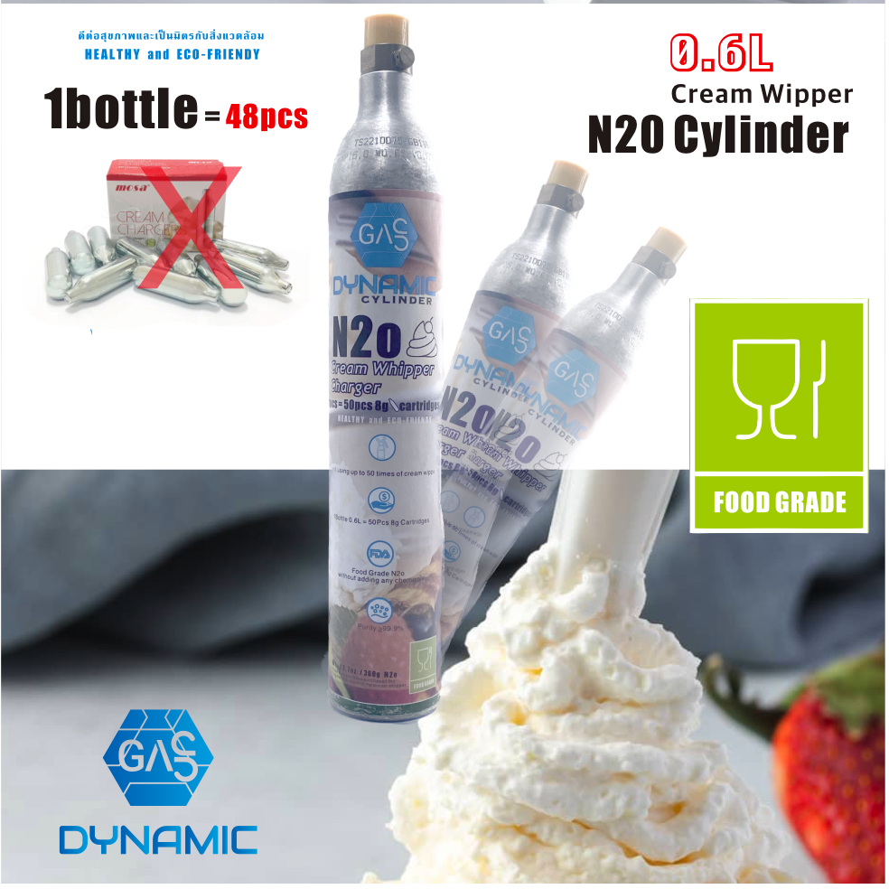 Mosa Cream Whip Gas Dynamic N2o Nitro Oxide 0.6L 380G | Shopee Thailand