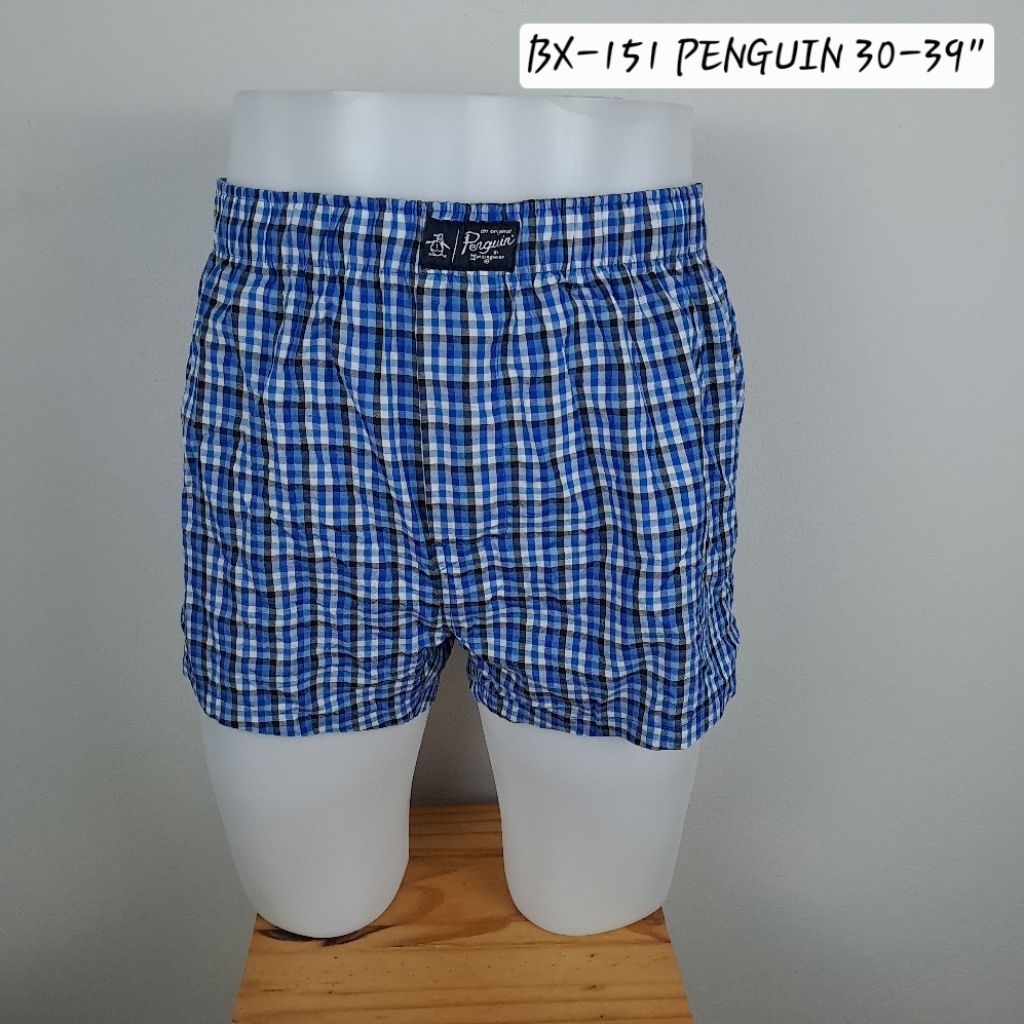 กางเกงบ๊อกเซอร์ boxer แบรนด์มือสอง สภาพดี BX-151 PENGUIN 30-39 ...