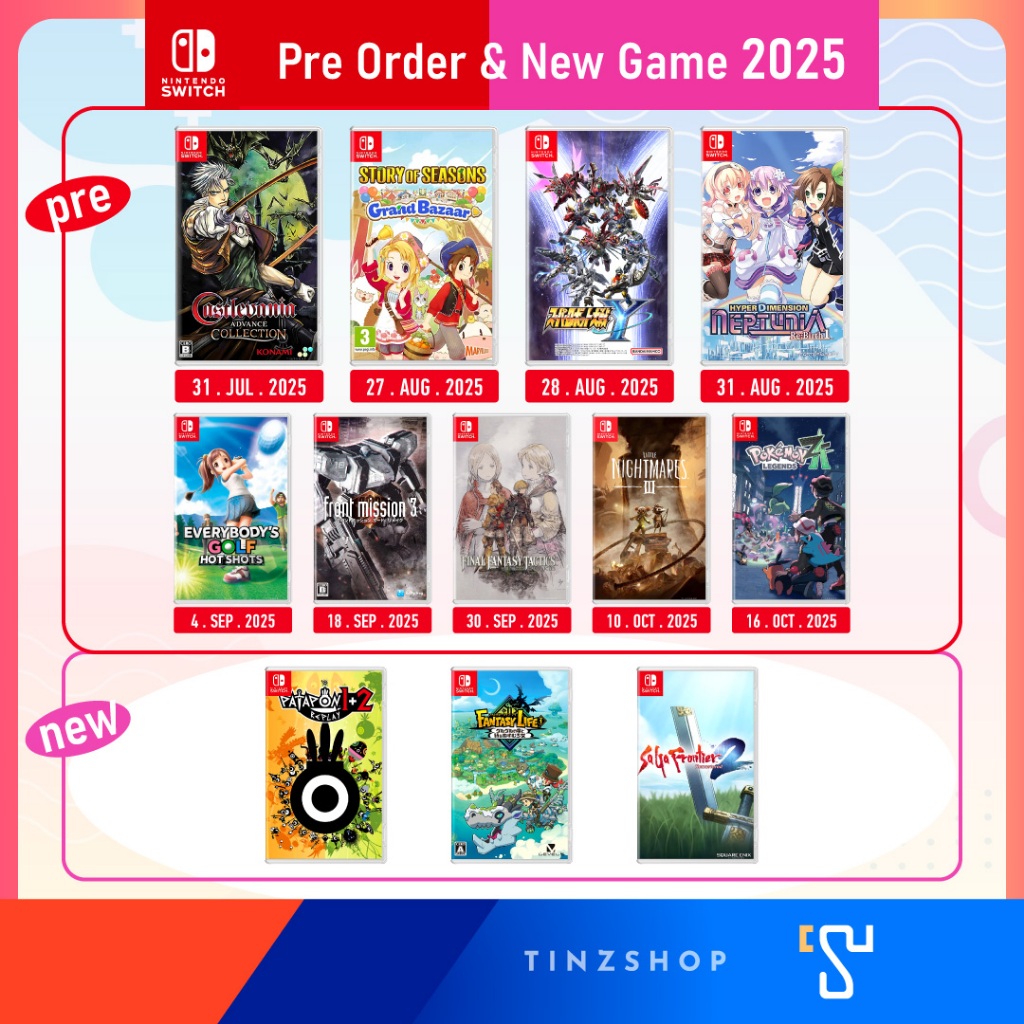 [Pre Order NS Set 2025] Tinzshop Nintendo Switch Game Pre Order 2025 > Pokemon Z-A Super Robot ...