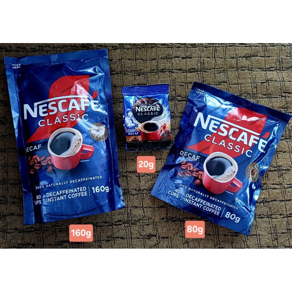 ☕️Nescafe Decaf💙 3 ขนาด 20g 80g 160g Non Caffeine Coffee เนสคาเฟ่ กาแฟ ...