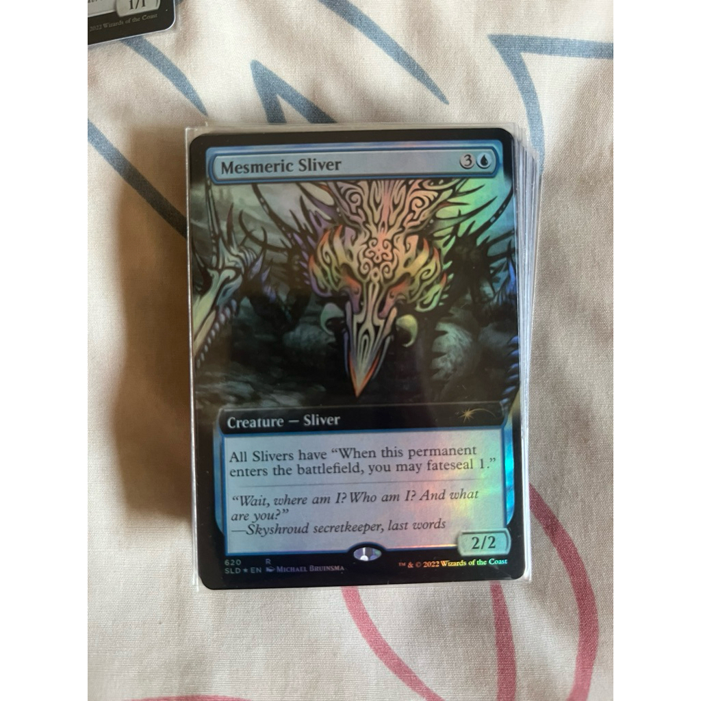 การ์ด MTG Mesmeric Sliver Foil Blue Magic the Gathering EDH รุ่น SLD ...