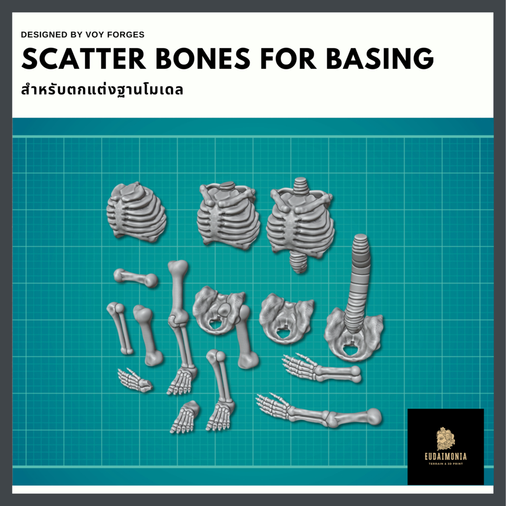 Scatter Bones for Basing [จัดส่งได้ภายใน1-3วัน] กระดูกของตกแต่งฐานโมเดล ...