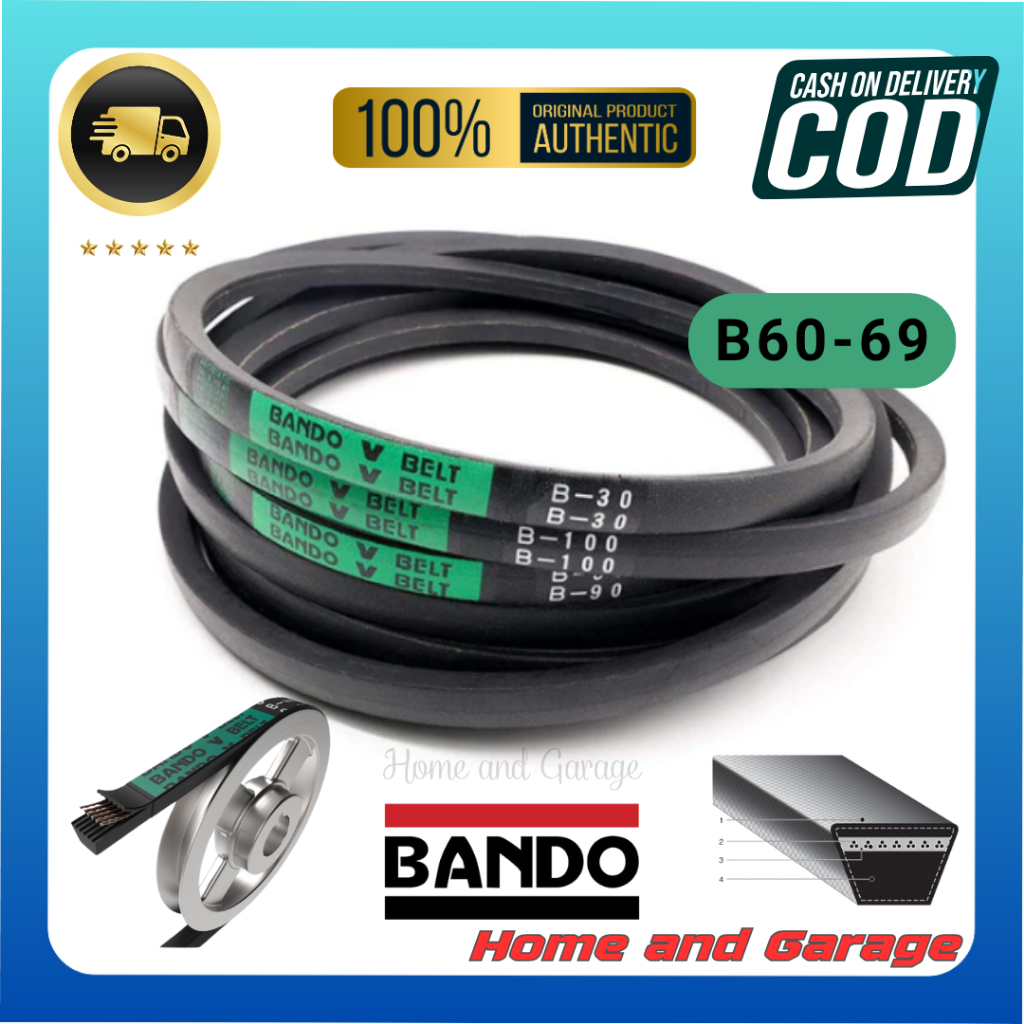 V-BELT GREEN BANDO-แบนโดเขียว สายพาน ร่อง B60 B61 B62 B63 B64 B65 B66 ...