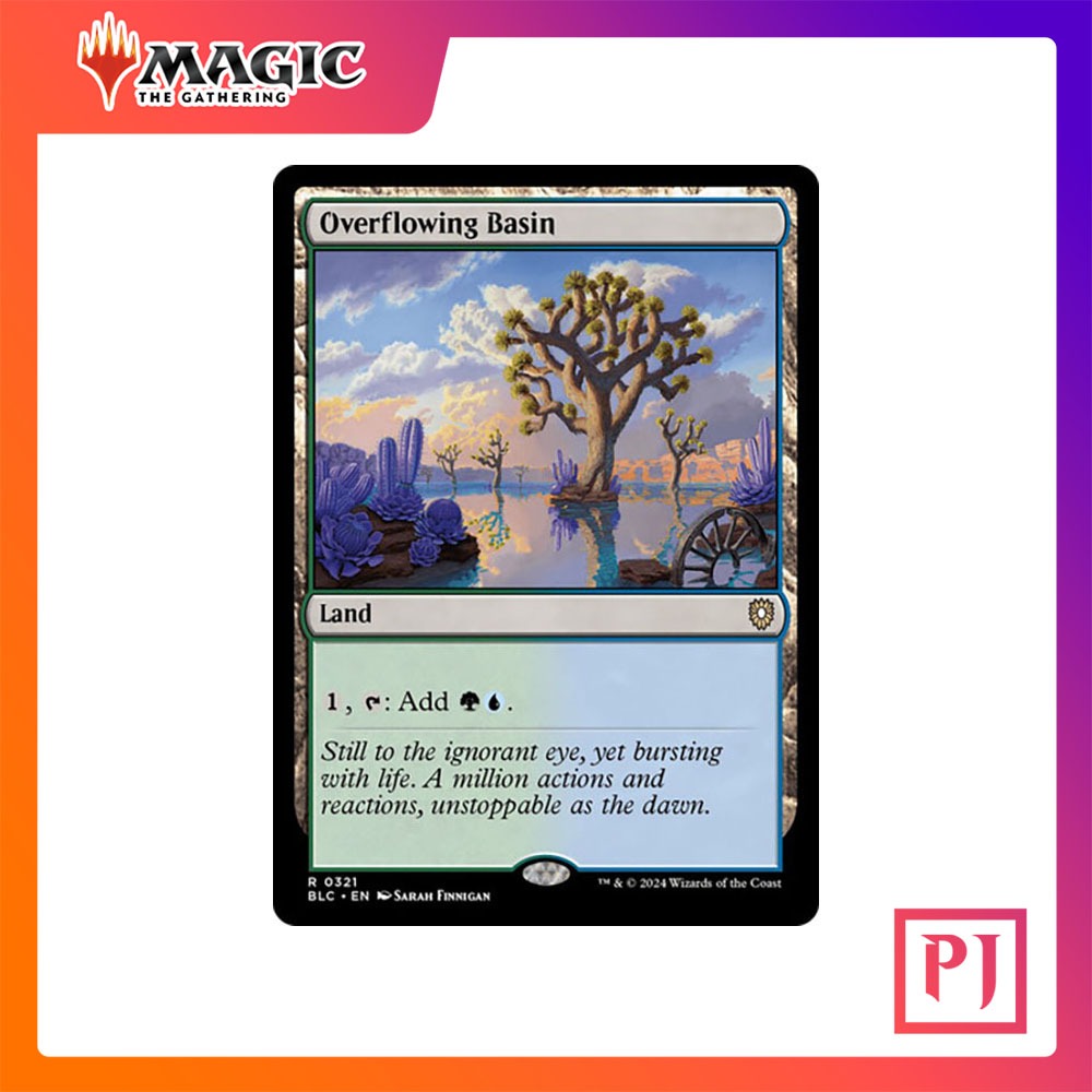 [MTG] Overflowing Basin [BLC] [LAND] [RARE] [NORMAL] [ENG] (การ์ดเมจิค ...