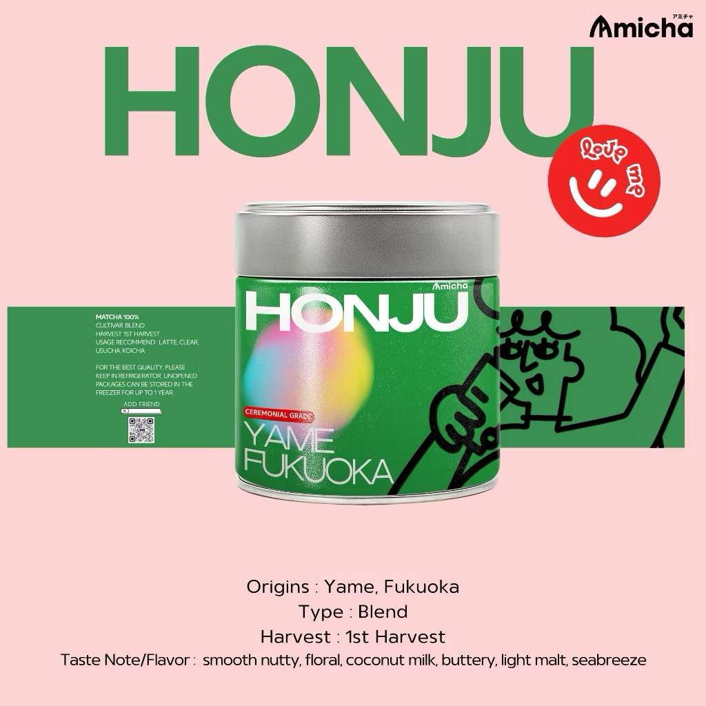 (พร้อมส่ง)ผงมัทฉะ🥜🍃Amicha Honju |Tensei Kagoshima 20g.|🥜Trail Yame ...