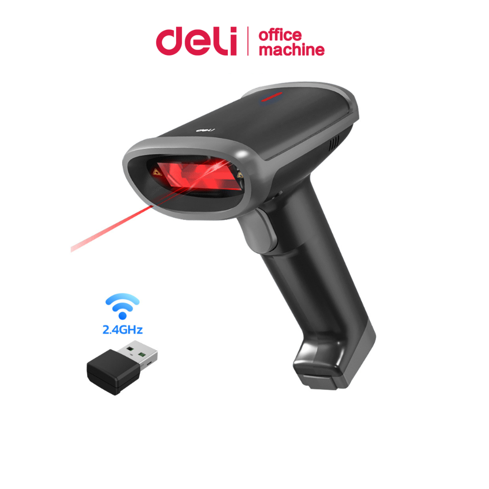 Deli เครื่องสแกนบาร์โค้ด สำหรับเครื่องpos เครื่องสแกน สแกนเนอร์ 1D/2Dมี ...