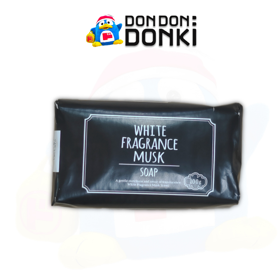 [สบู่ไวท์มัสก์ กลิ่นหอมเฉพาะที่ดองกิ] White Fragrance Musk Soap 100 g ...