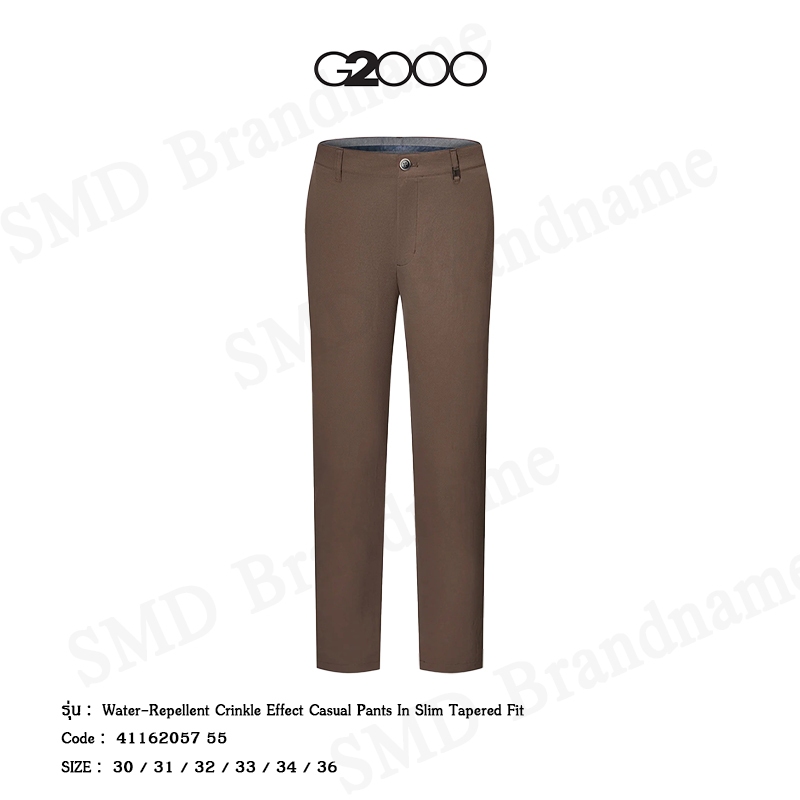 G2000 กางเกงสแล็ค ขายาว ทำงาน รุ่น Water-Repellent Crinkle Effect Casual Pants In Slim Tapered ...
