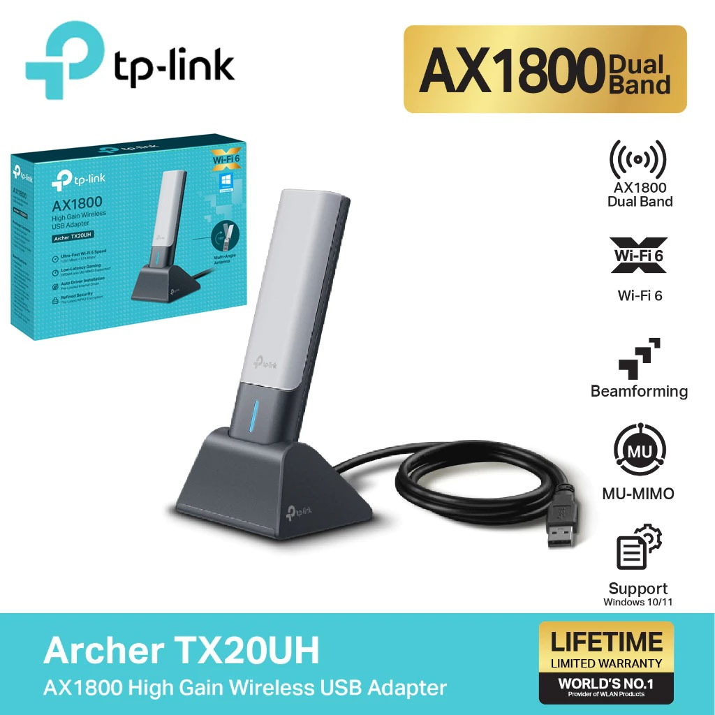 (พร้อมส่ง) TP-LINK Archer TX20UH ตัวรับสัญญาณ WiFi6 แบบ 2 คลื่นความถี่ ...