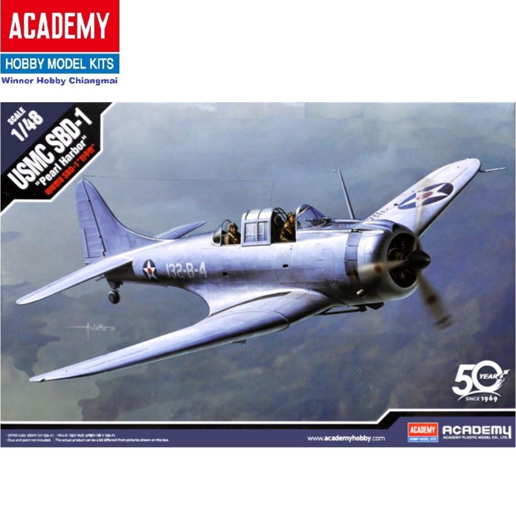 โมเดลเครื่องบิน Academy 12331 USMC SBD-1 Dauntless Pearl Harbor 1/48 ...