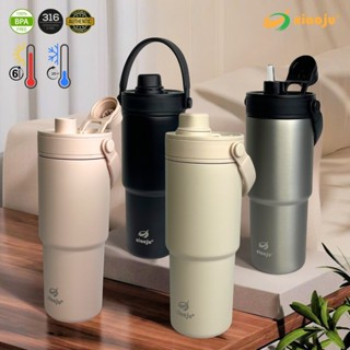 XIAOJU แก้วน้ำซับในเซรามิก 735ML เก็บอุณหภูมิยาวนาน ร้อน & เย็น ซับอีกชั้นด้วยสแตนเลส 316 ...