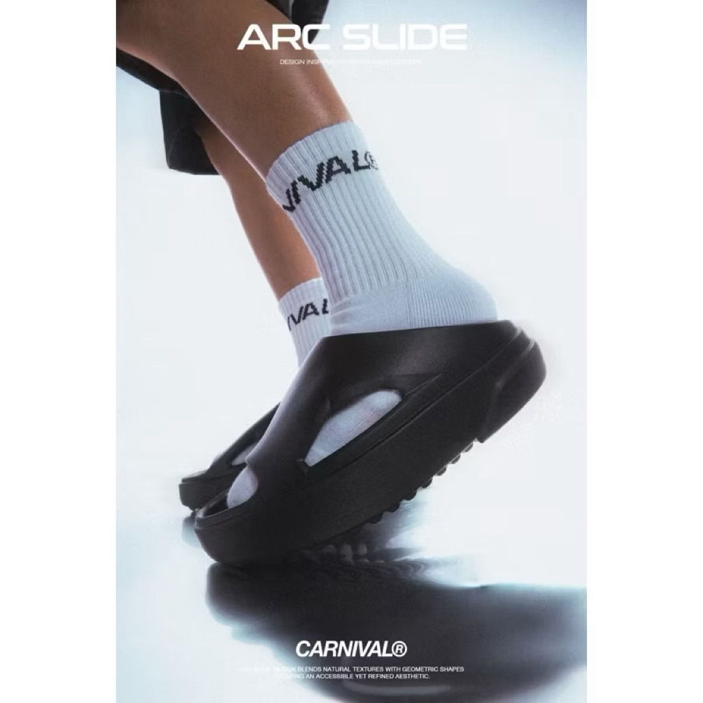 ⭐️NEW!!ของใหม่พร้อมส่งค่ะ CARNIVAL ARC SLIDE NOIR size 9US/42EU สีดำ ...