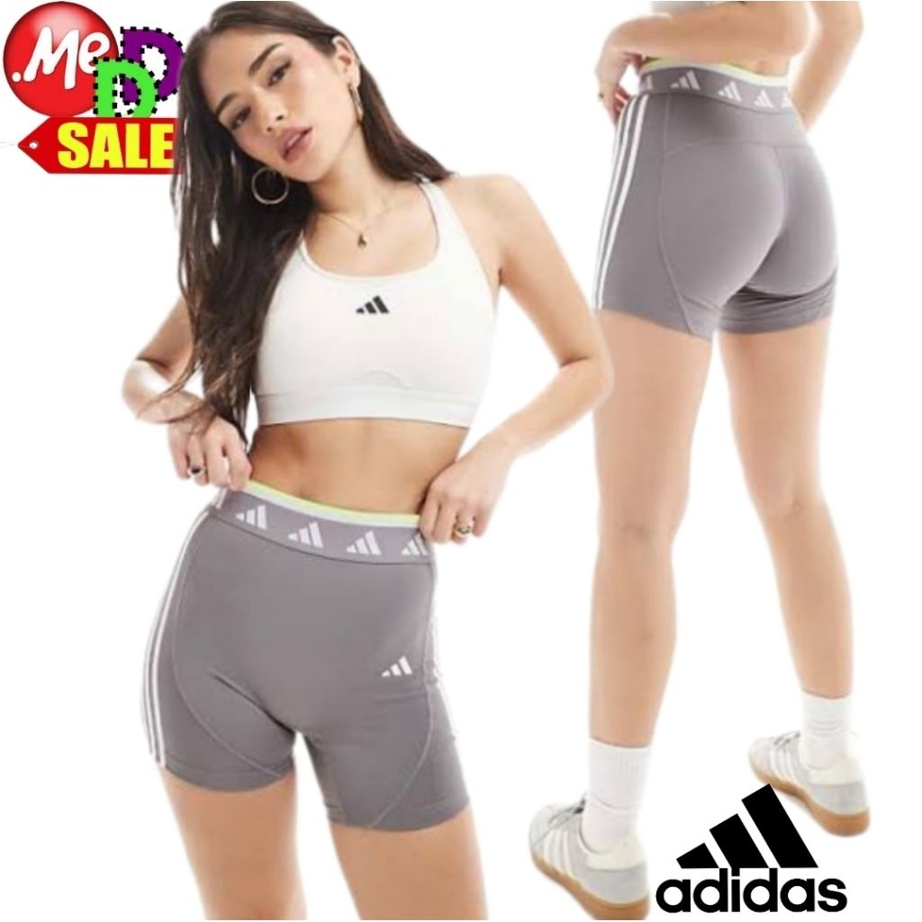 Adidas - ใหม่ กางเกงรัดรูปใส่วิ่ง/เทรนนิ่ง เอวสูง Adidas Hyperglam 5-Inch Color Pop Short ...