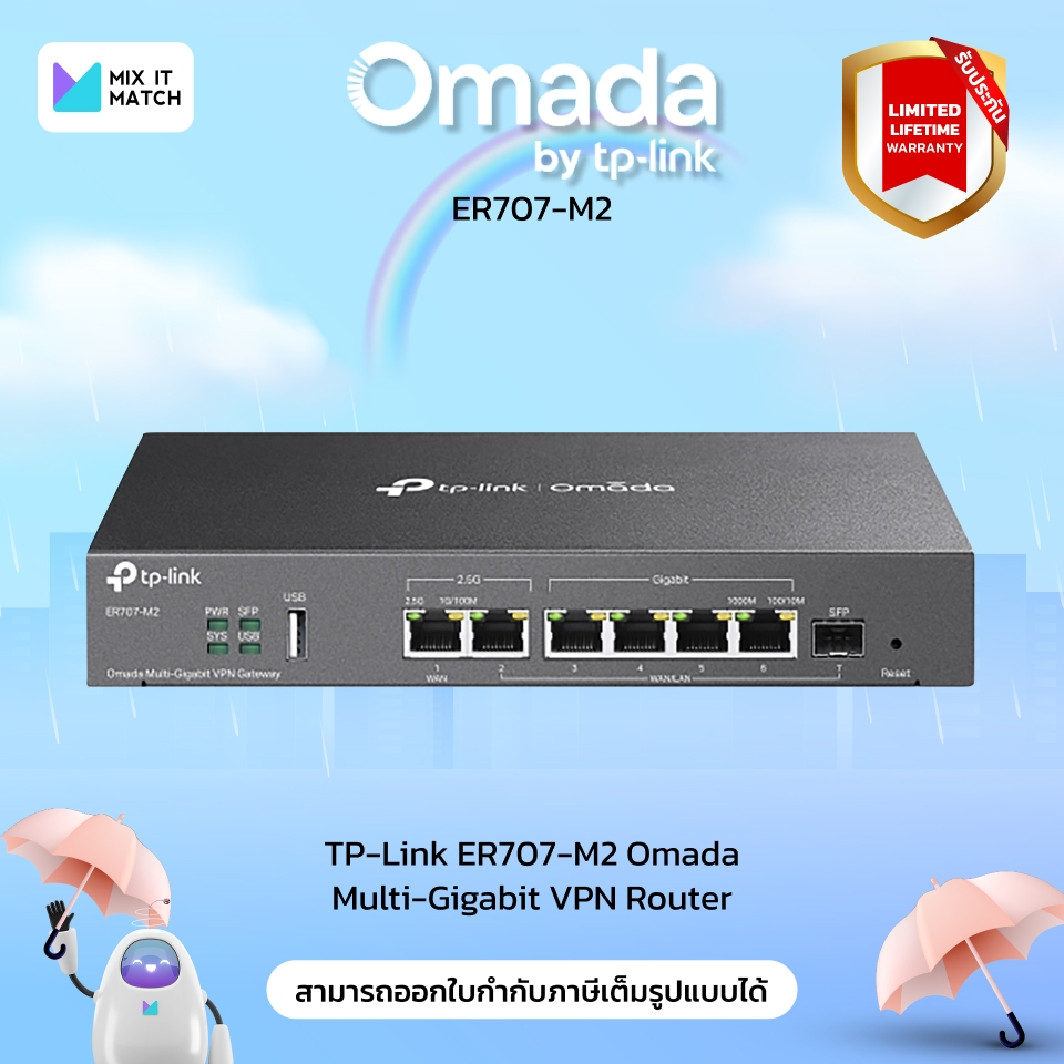 TP-Link ER707-M2 (ER707-M2) Omada Multi-Gigabit VPN Router | Shopee ...