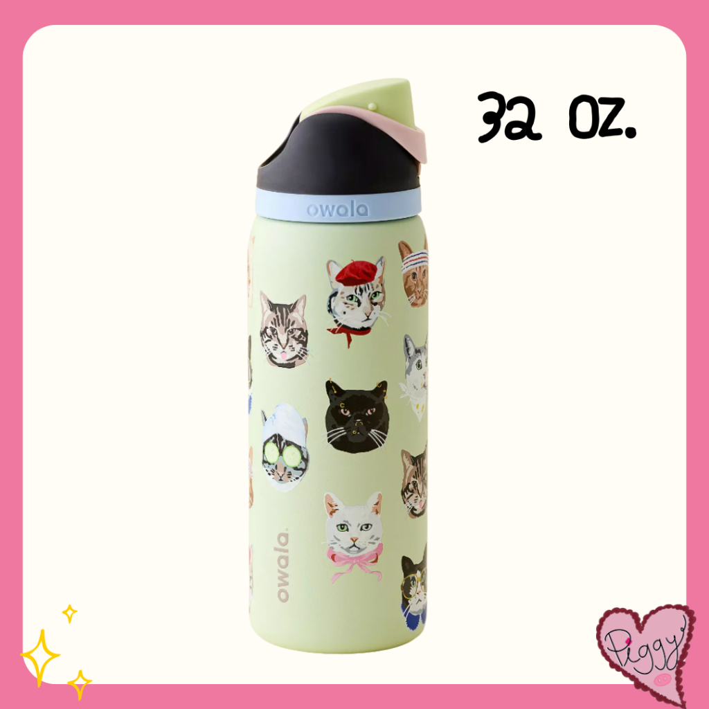 [พรีออเดอร์] Owala 🐈 Cat Collage 32oz FreeSip UO exclusive โอวาล่า ...