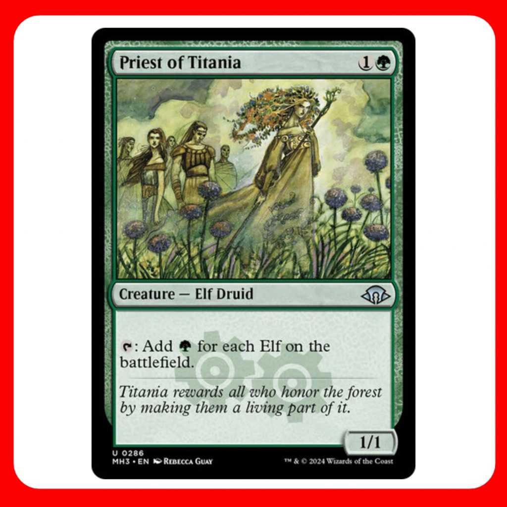 [MTG] Priest of Titania [MH3] [GREEN] [UNCOM] [NORMAL] [ENG] (การ์ดเม ...