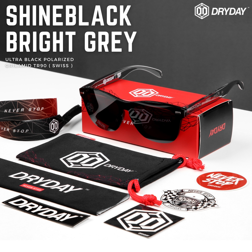 DRYDAY PHANTOM - SHINE BLACK - BRIGHT GREY | Shopee Thailand