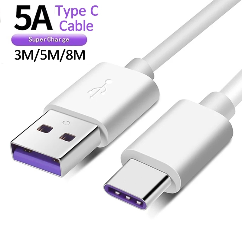 USB Type C 3M 5M 8M สายชาร์จ Android สายชาร์จ USB Connector สําหรับ ...