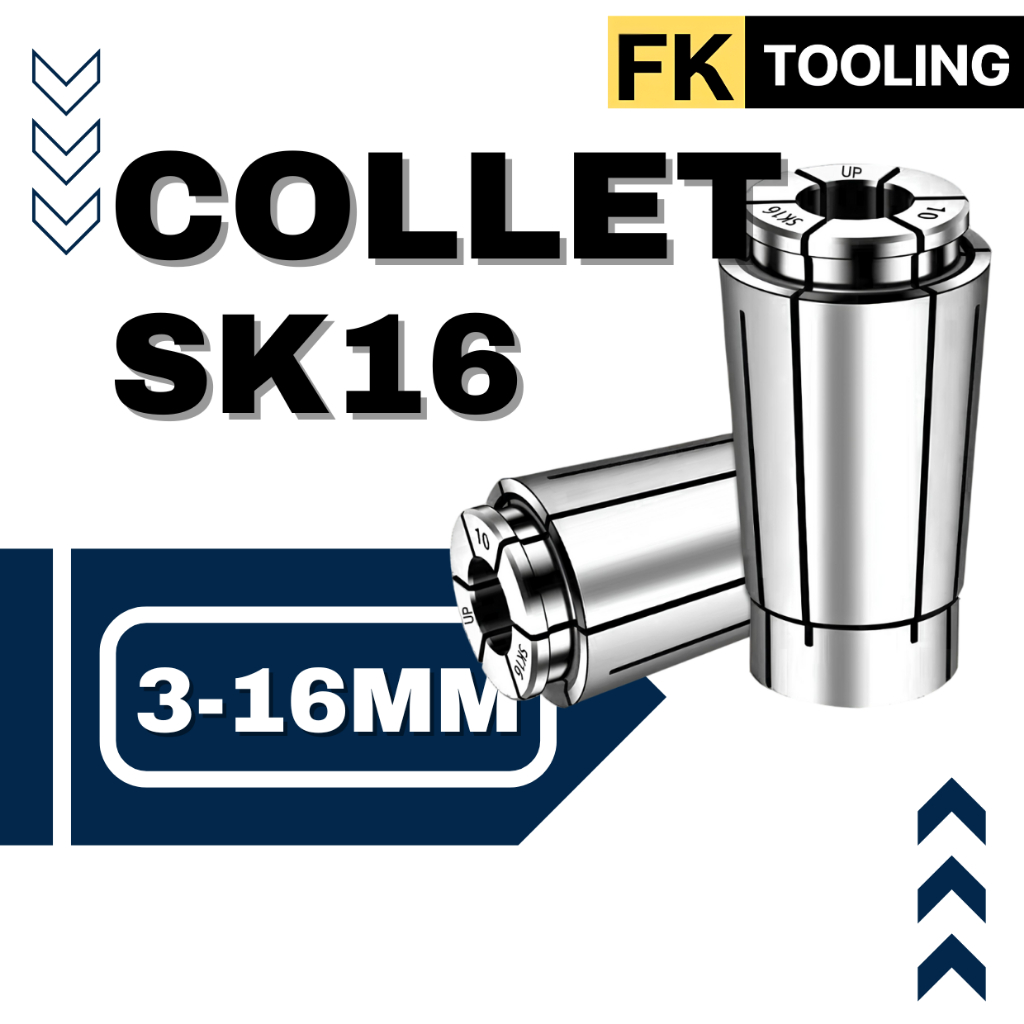 ลูกคอลเล็ต SK16 - COLLET SK16 (ขนาด 3-16มิล) ลูกคอลเล็ต หัวจับดอกเอ็นม ...