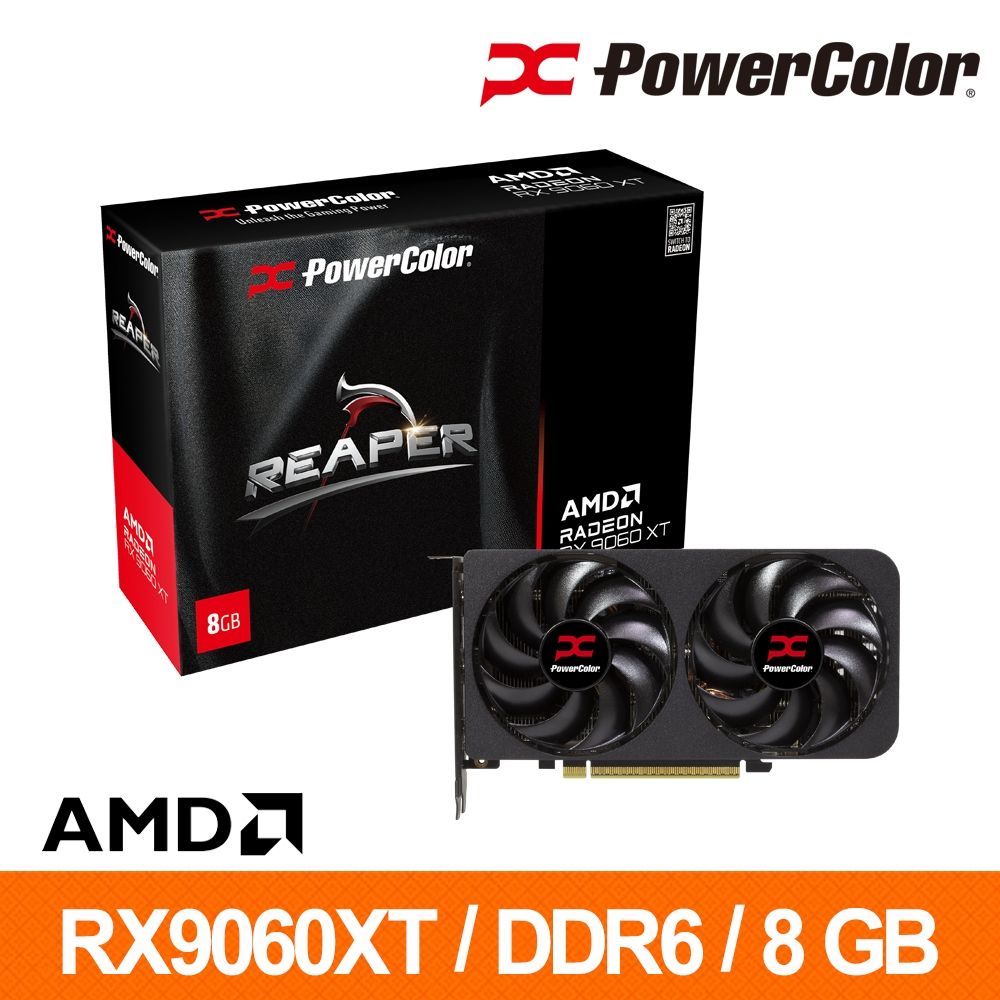 VGA(การ์ดจอ) POWERCOLOR Reaper AMD Radeon RX 9060 XT 8GB GDDR6 ...