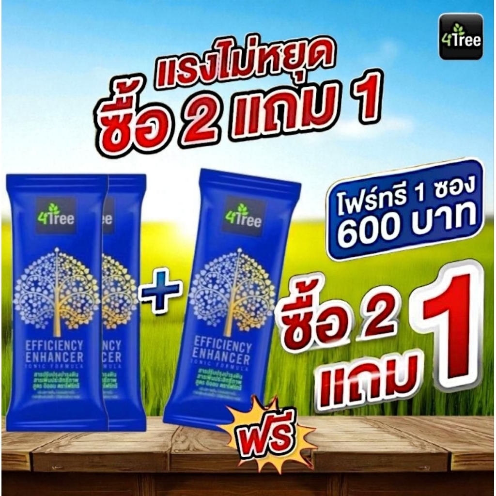 [2แถม1 ] 4Tree โฟร์ทรี สารเพิ่มประสิทธิภาพ การเจริญเติบโตพืช Amino Black อะมิโนแบล็ค Amino Gold ...