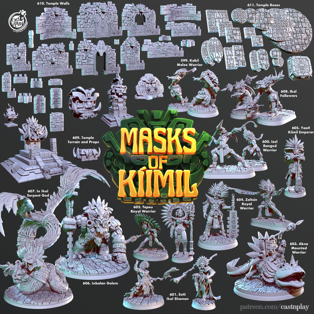 Masks of Kiimil : Collection : Miniature Resin โมเดลบอร์ดเกม ผลิตตาม ...
