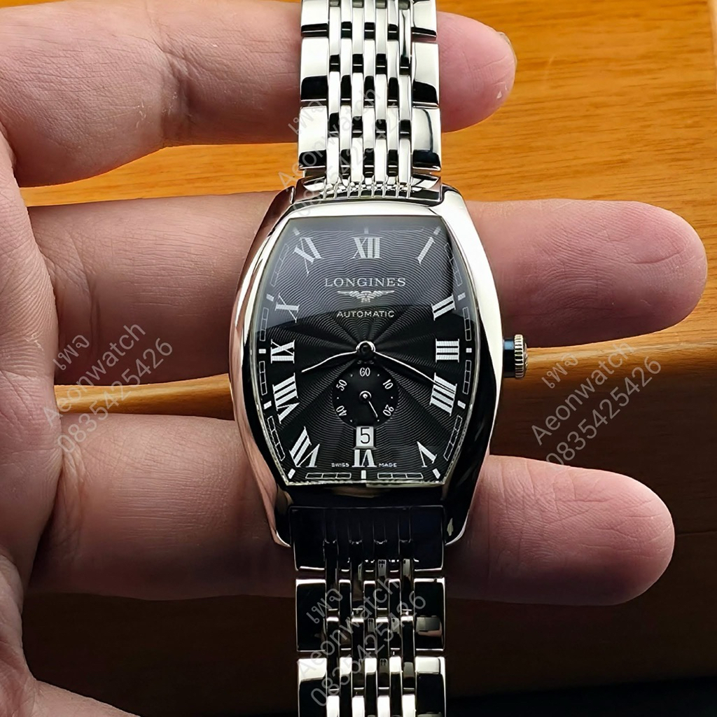 Longines Evidenza automatic large, black dial | Shopee Thailand