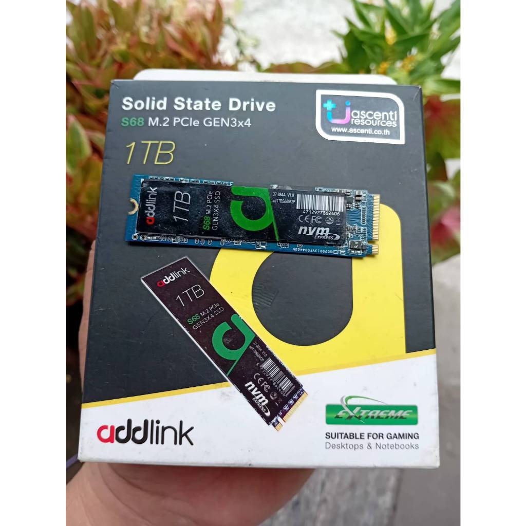 SSD 1TB ADDLINK S68 PCIe/NVMe M.2 2280 (AD1TBS68M2P) ประกัน JIB 25/11 ...