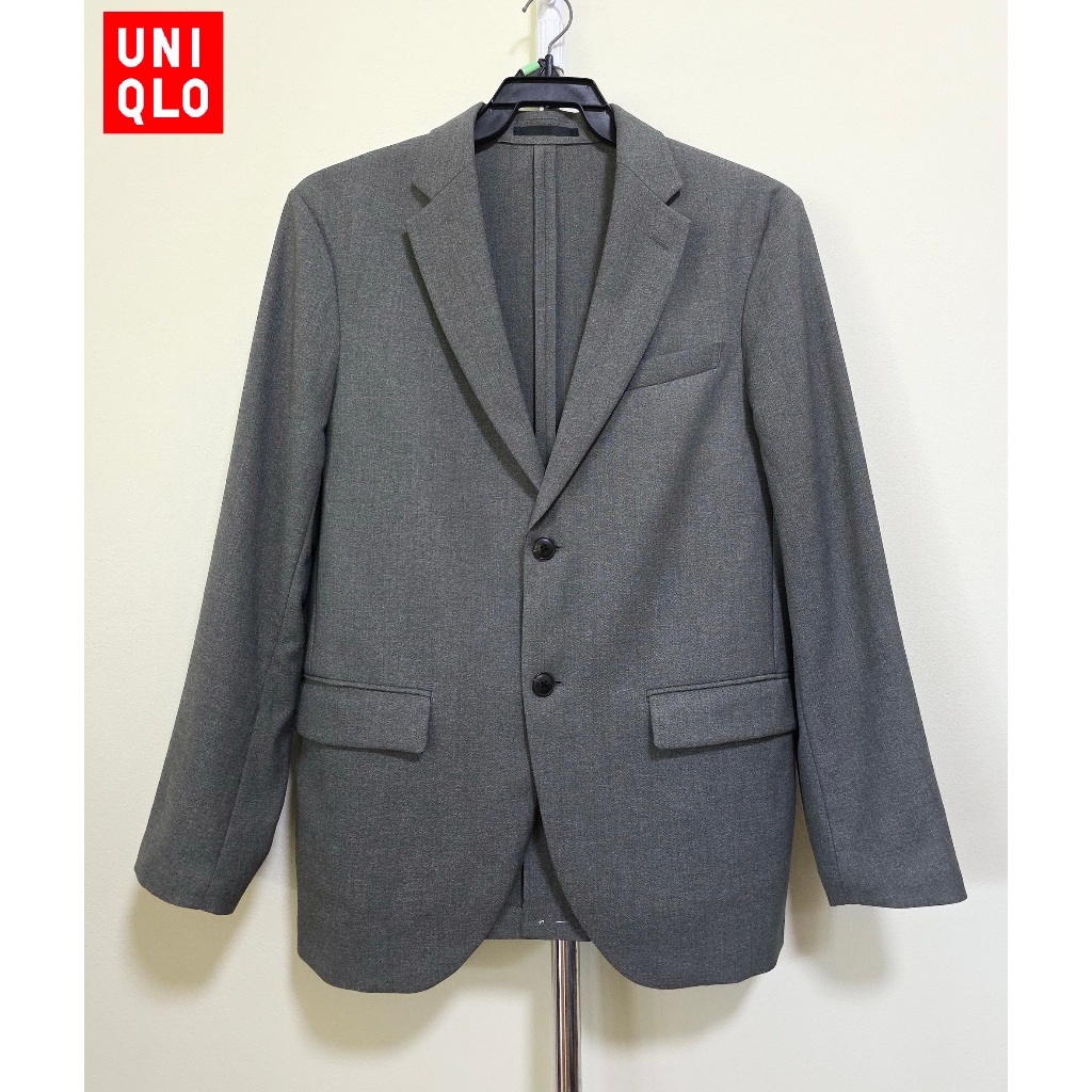 Uniqlo เสื้อสูท สีเทา อก 40 นิ้ว มือสอง.... | Shopee Thailand