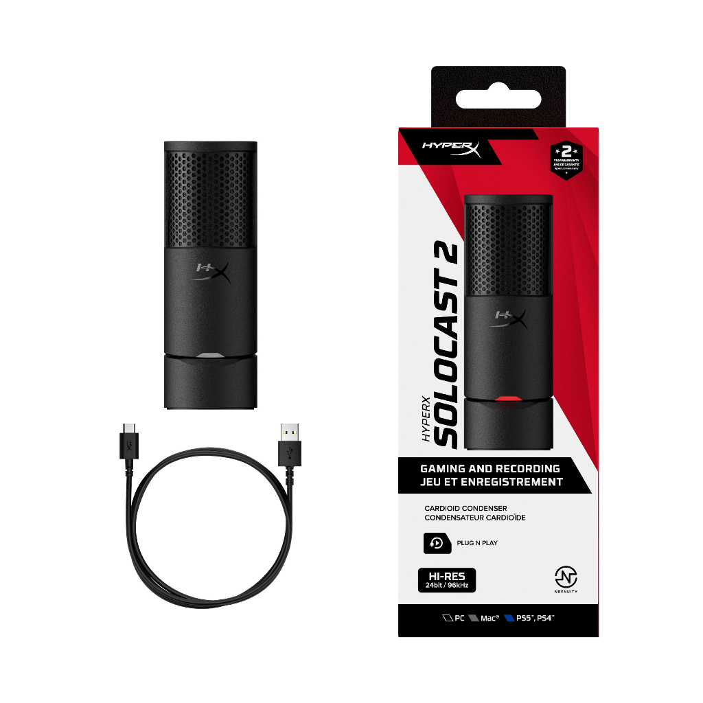 HyperX SoloCast 2 USB Microphone Black ไมโครโฟน | Shopee Thailand