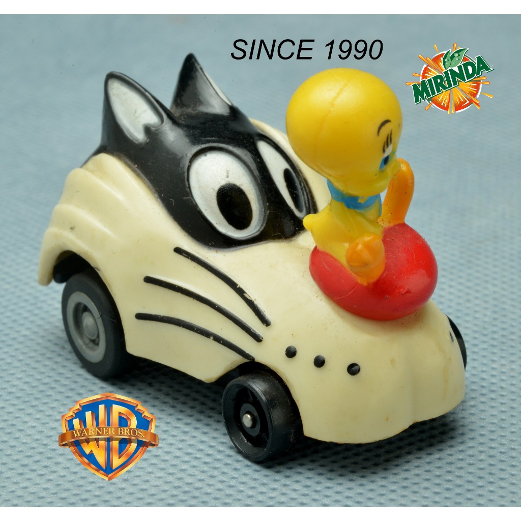 No.232 ของเล่น Mirinda’s Toy, 1990, Tweety Bird on Sylvester Head Car จาก Looney Toons | Shopee ...