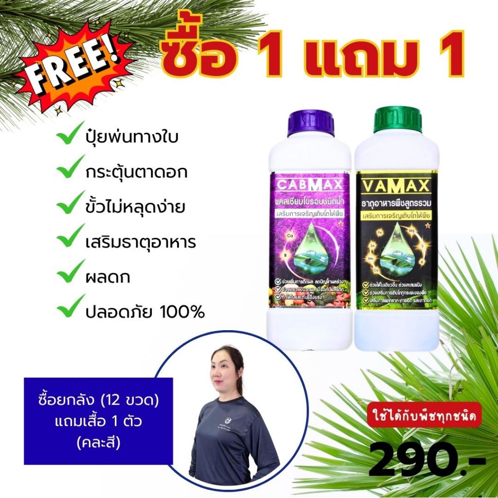 1แถม1 เลือกได้ ติดดกจบในชุดเดียว Cabmax Vamax ปุ่ยสูตรที่ดีที่สุดใน ...