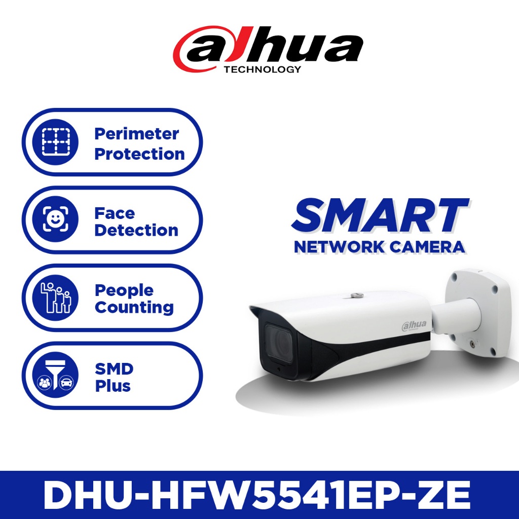 Dahua รุ่น DHU-HFW5541EP-ZE / 5MP IR Vari-focal Bullet WizMind Network Camera | Shopee Thailand