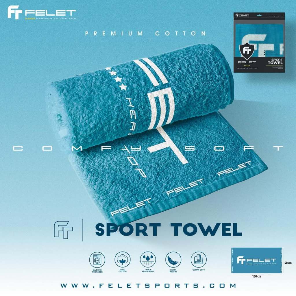 ผ้าขนหนูกีฬาแบดมินตัน FELET SPORT TOWEL ผ้าเช็ดเหงื่อ (สินค้าลิขสิทธิ์ ...