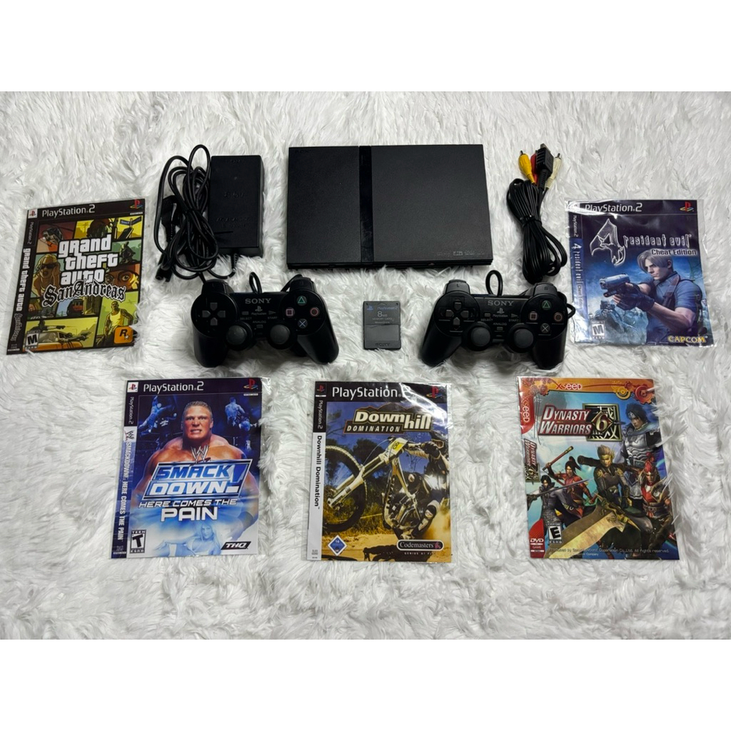 PS2 slim มือสอง รุ่น 70006 พร้อมจอย+แผ่นเกม+สายครบ[พร้อมเล่น] | Shopee ...