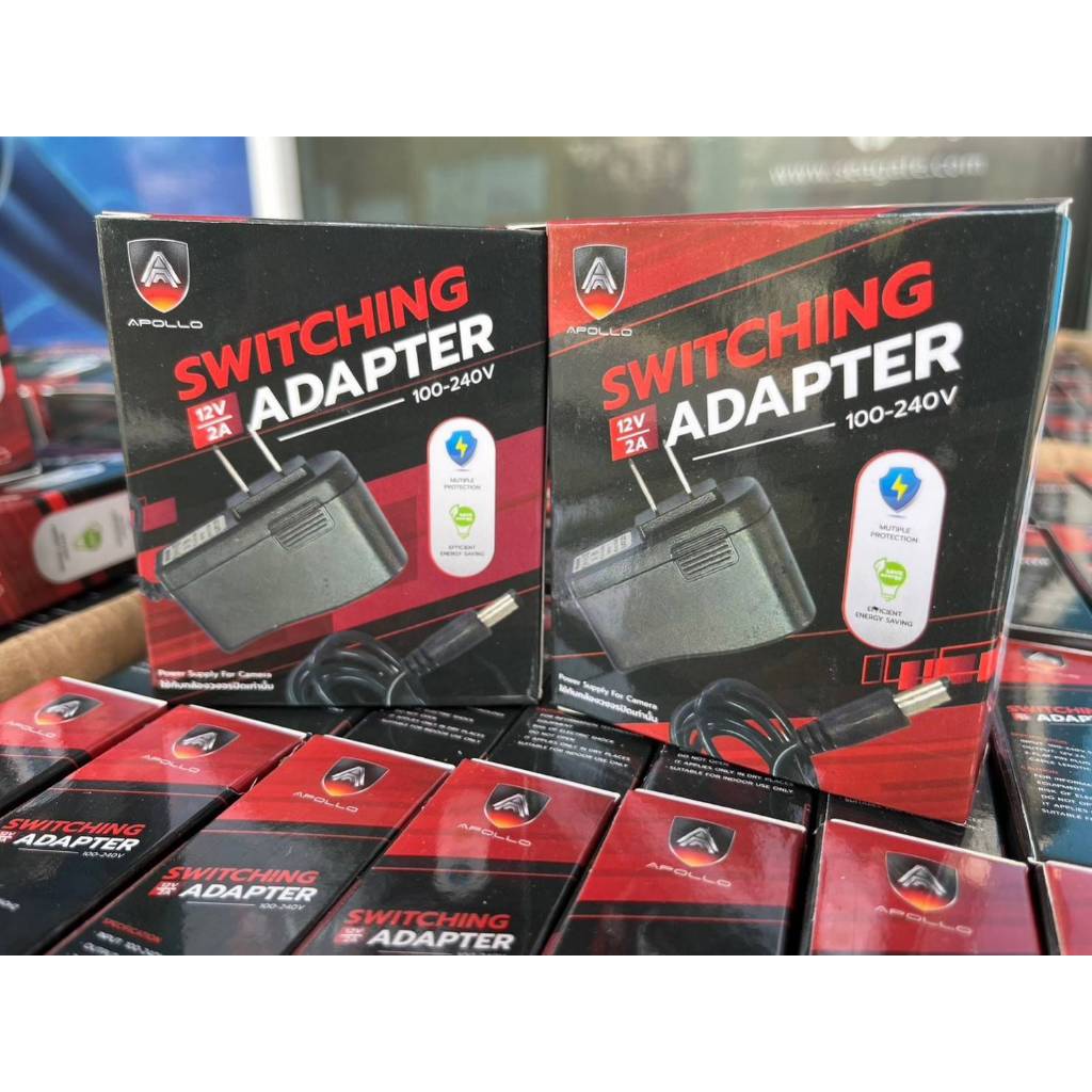 Apollo Adapter อะแดปเตอร์12v1A / 2A หัว5.5 x 2.5mm. สำหรับกล้องวงจรปิด ...