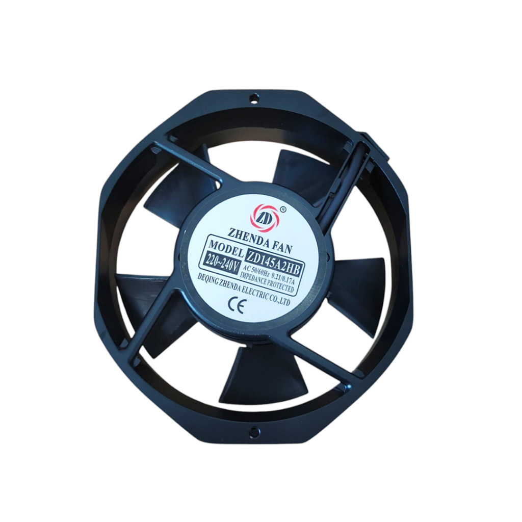 ZD145A2HB FAN พัดลมกลมตัดข้าง 6.88นิ้ว ขนาด:172x151x43mm.แบบปลั๊กเสียบ ...