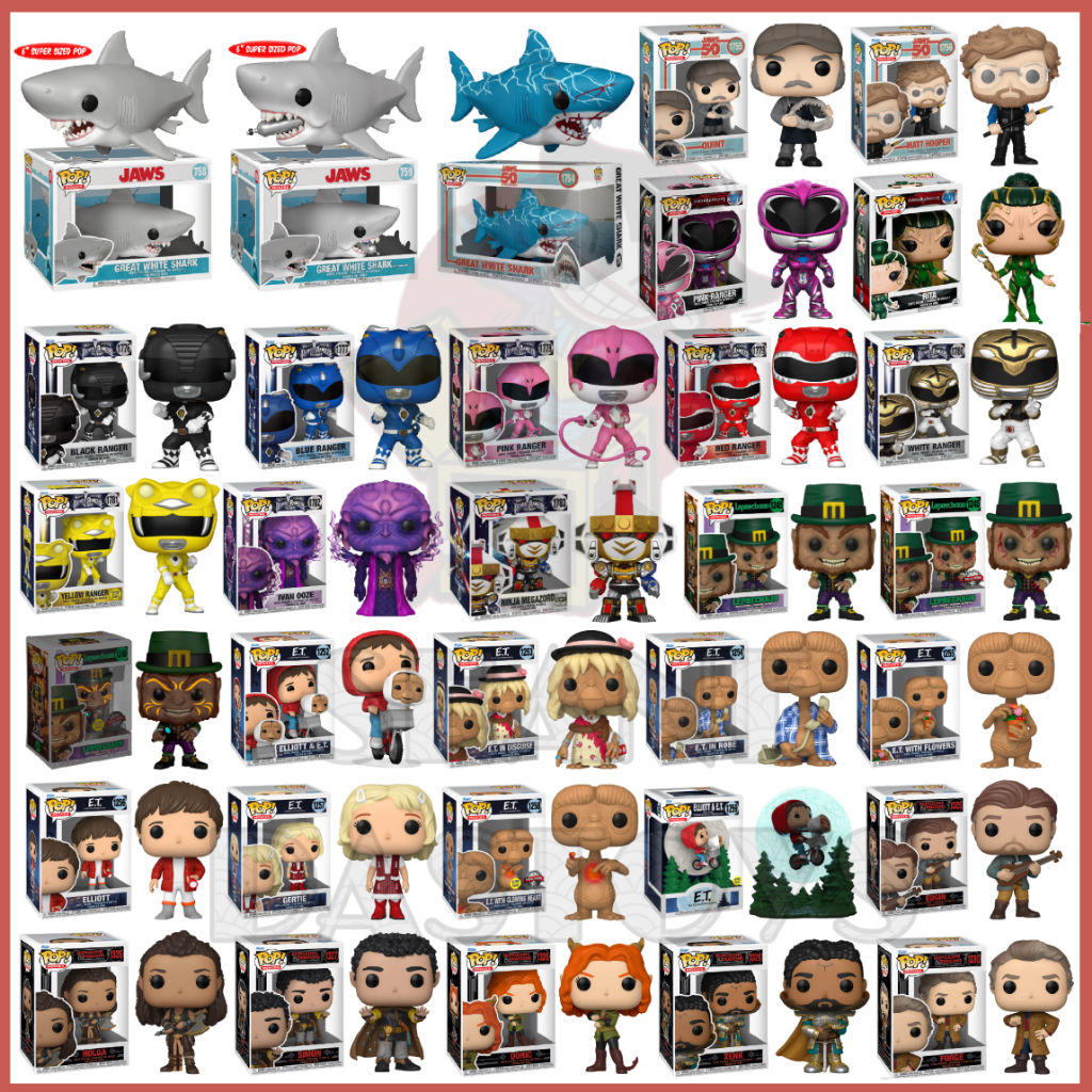 {PRE-ORDER} Funko Pop! MOVIES : Jaws, Power Rangers, Leprechaun, E.T ...