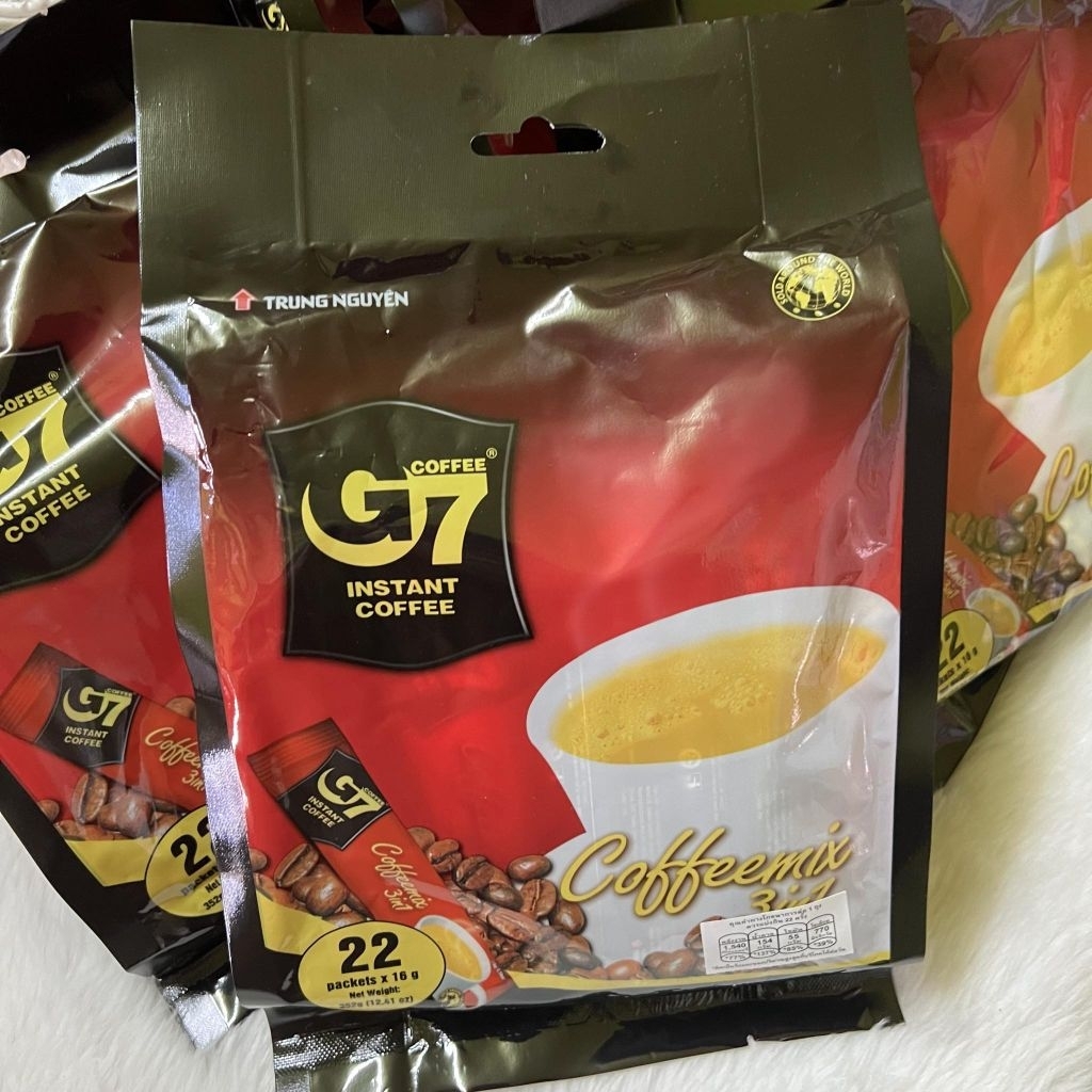 10 ห่อ กาแฟ เวียดนาม แท้ จีเซเว่น G7 vietnamese 3in1 coffee original red 22ซอง | Shopee Thailand