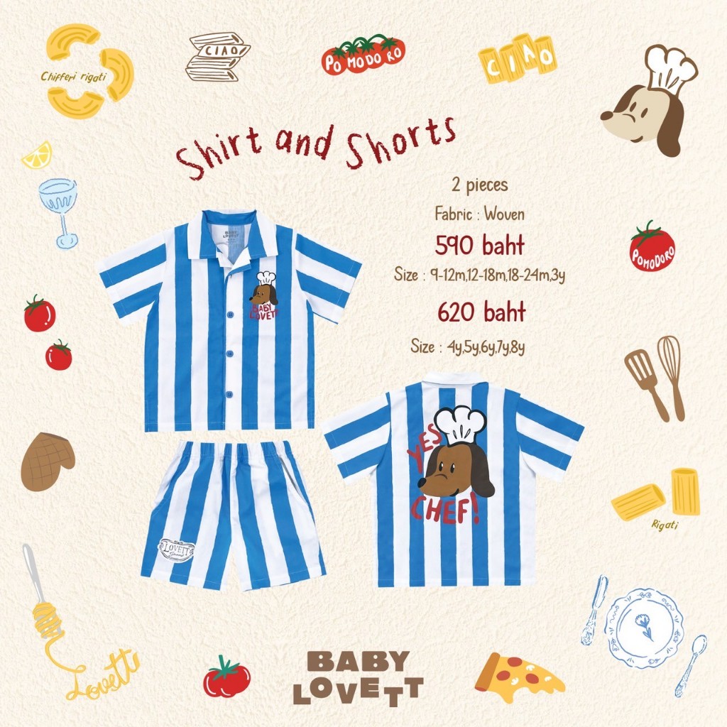 22 Bon Appétit Baby - Shirt and Shorts | Shopee Thailand