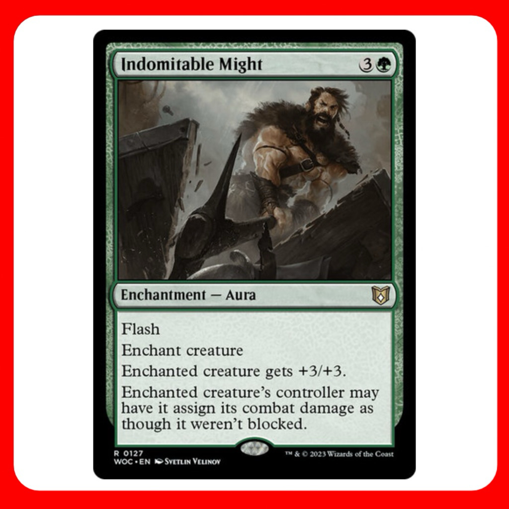 [MTG] Indomitable Might [WOC] [GREEN] [RARE] [NORMAL] [ENG] (การ์ดเมจิค ...