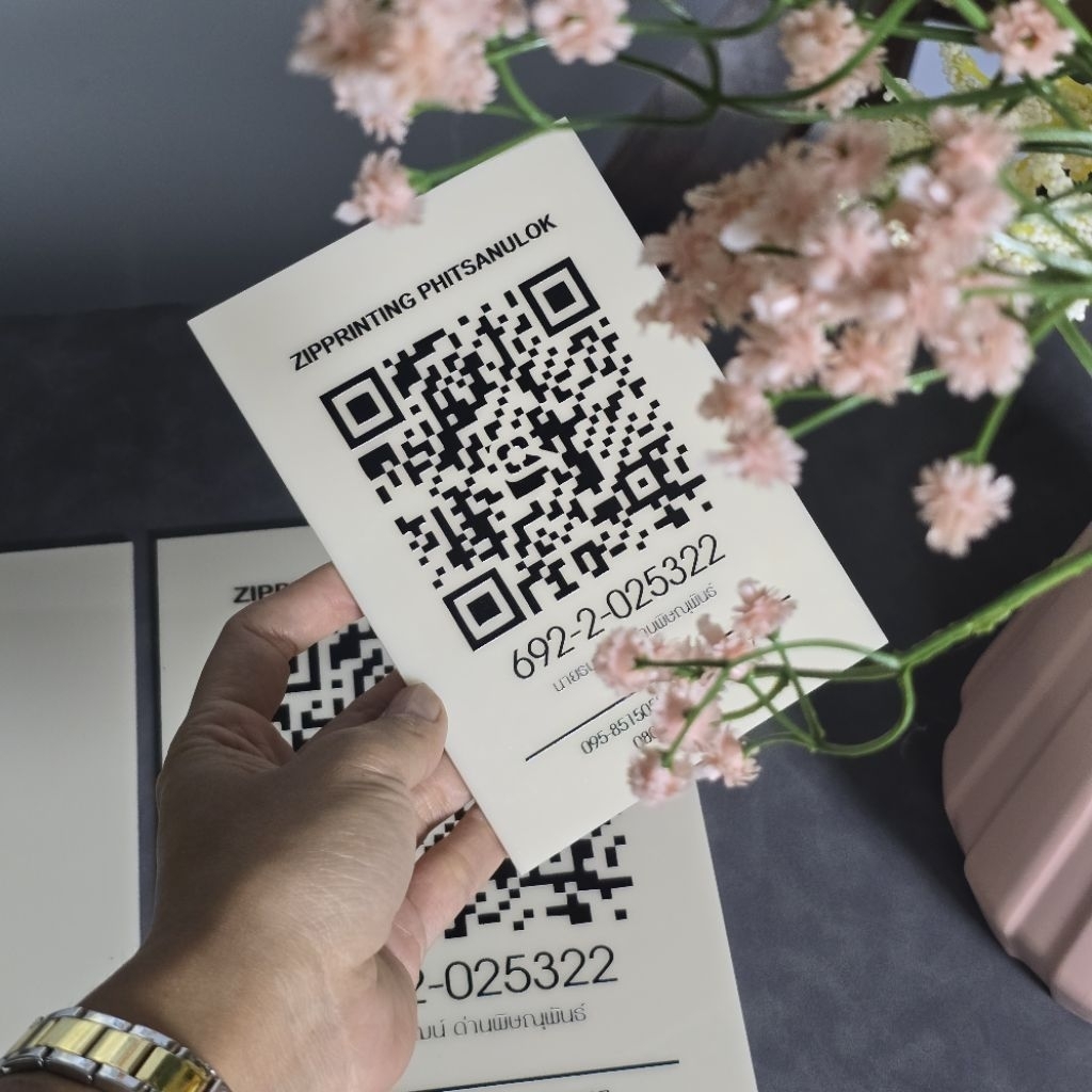 ป้ายสแกนจ่ายตังค์ ป้าย QR code ป้ายจ่ายตังค์ A6 A5 A4 วัสดุเป็นอะคริลิค หนา 3มิล | Shopee Thailand