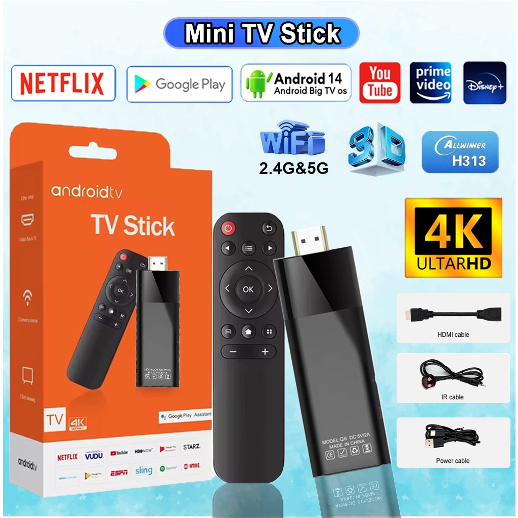 TV Stick 4K HD แอนดรอยด์ทีวีสติ๊ก 5G Wifi 8+128GB Smart Android TV Box ...