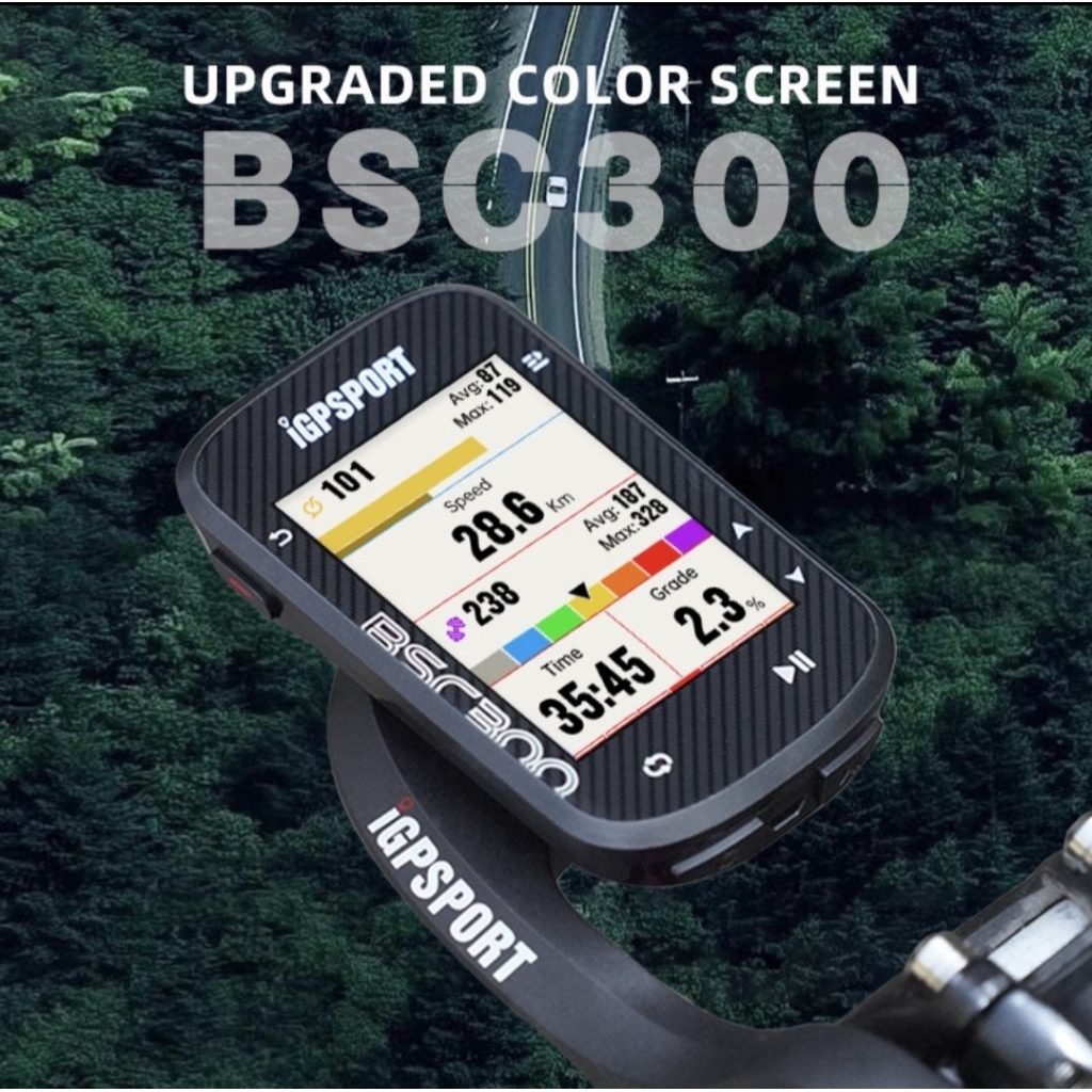 ไมล์จักรยาน IGPSPORT BSC300T Ultra-thin GPS Bike Computer with ...
