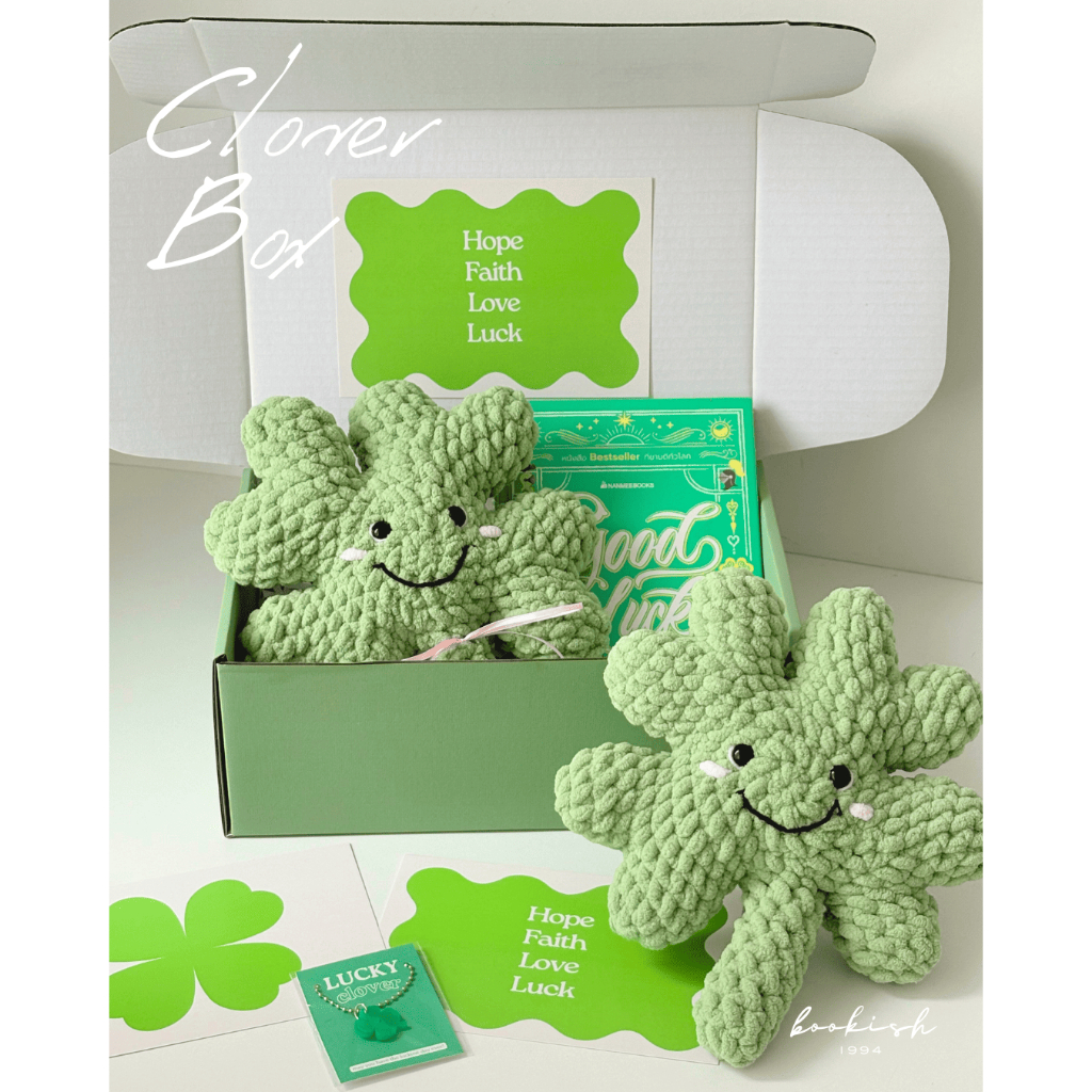 Clover Box l กล่องใบโคลเวอร์แห่งความโชคดี + หนังสือ Good Luck 🍀 ...