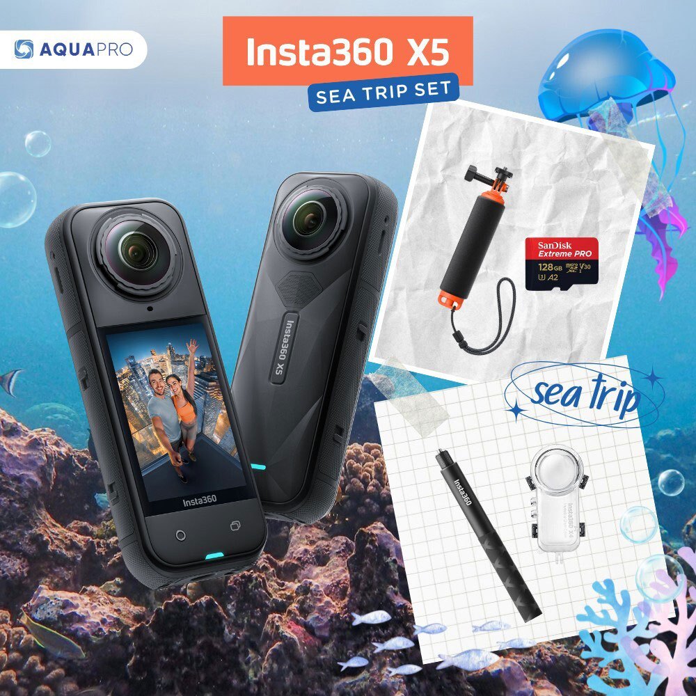 Insta360 X5 เซตกล้อง ของแถมเยอะ Action Camera Set Insta360 X5 8K 360 Action Cam ประกันศูนย์ไทย ...