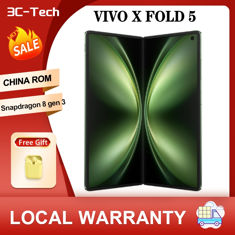 เวลาขนส่ง 10 วัน Vivo X Fold 5 CHINA ROM NEW Phone Snapdragon 8 Gen 3 Support Wireless Charge 8. ...