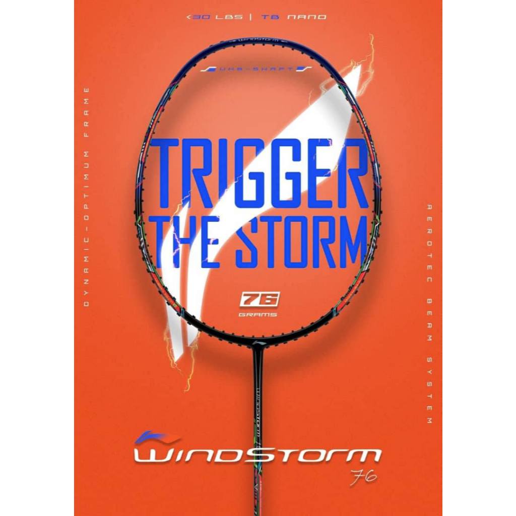 🔥 สินค้าใหม่ 🔥 ไม้แบดมินตัน LI-NING WINDSTORM 76 | Shopee Thailand