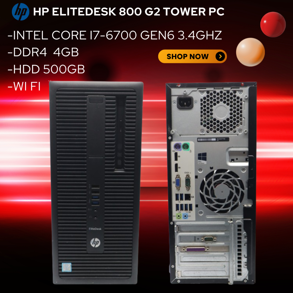 HP EliteDesk 800 G2 Tower PC -Intel Core i7-6700 Gen6 3.4GHz -DDR4 4GB ...