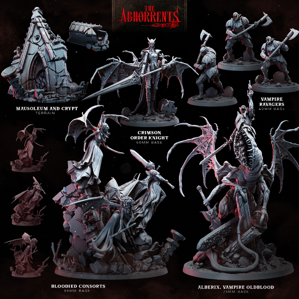 The Abhorrents 2 : Collection : Miniature Resin โมเดลบอร์ดเกม ผลิตตาม ...